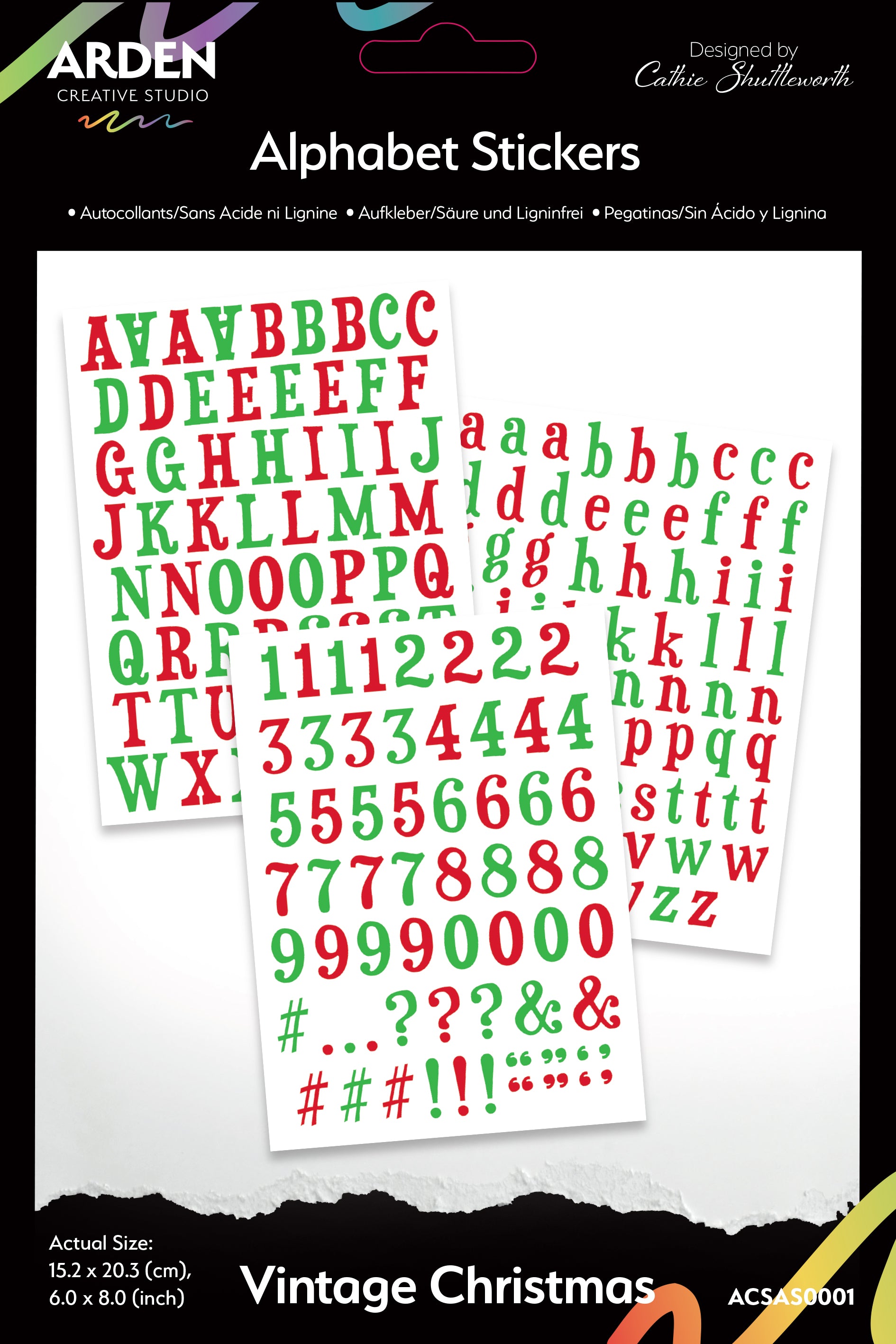 Arden Creative Studio Stickers - Vintage Christmas, ACSAS0001 by Cathi