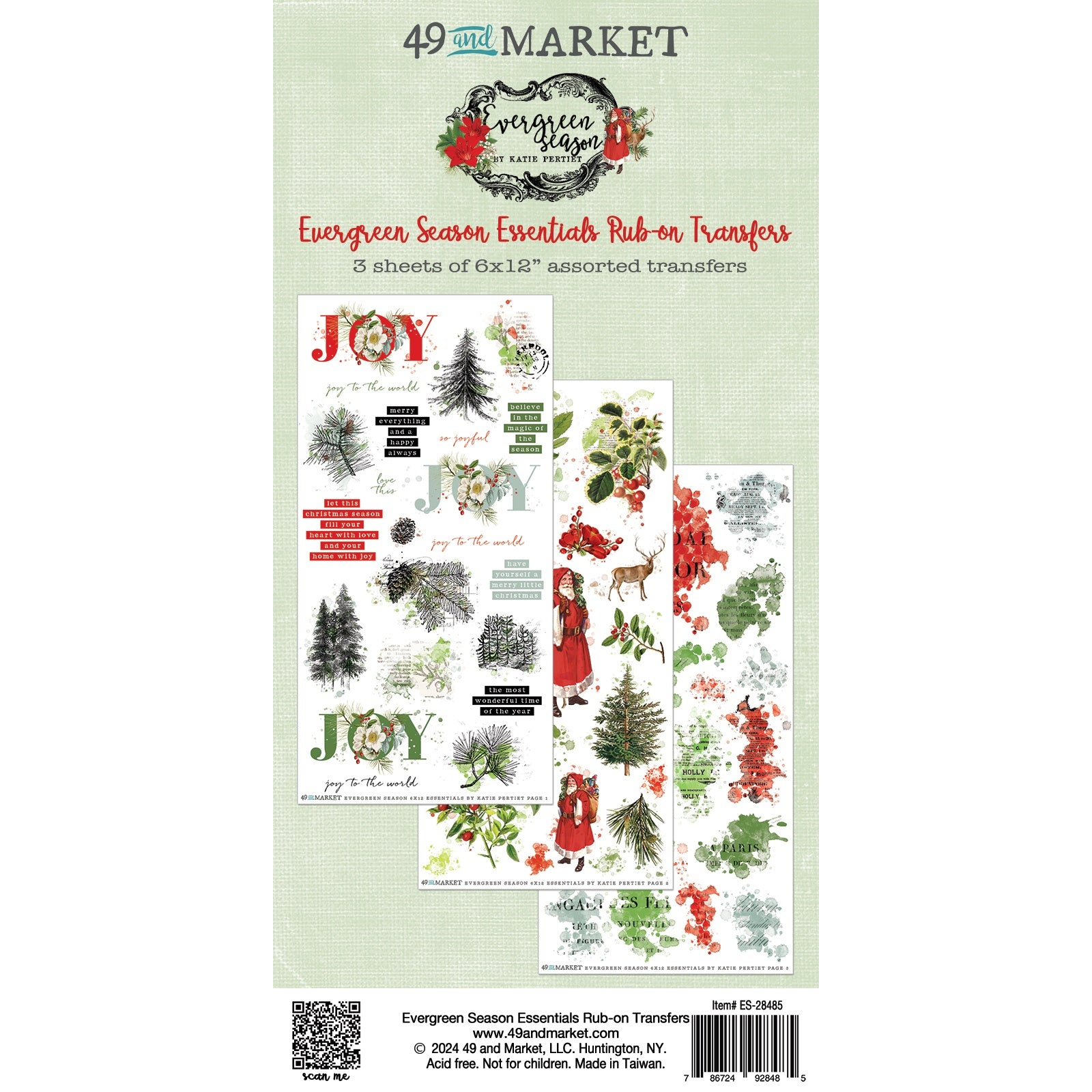 49 & Market - Rub On Transfers - Essentials - Evergreen Season, ES-284