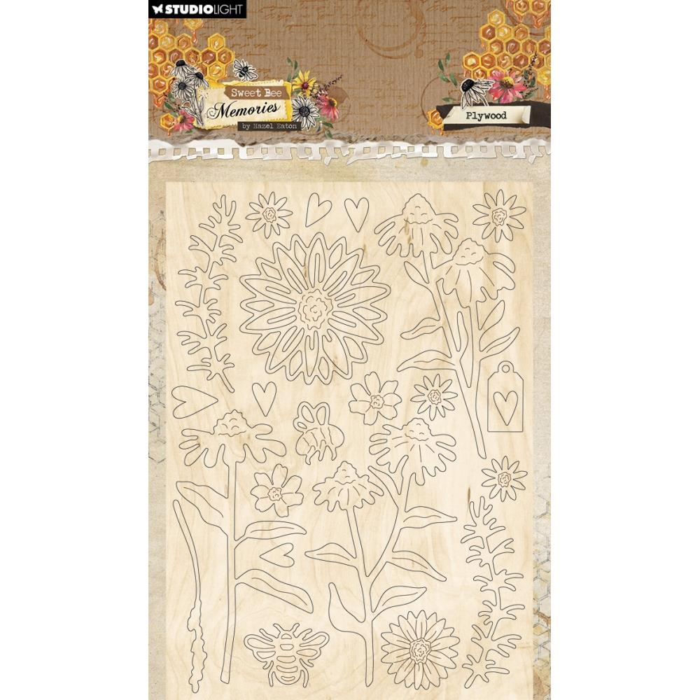 Studio Light Hazel Eaton Plywood Elements - Florals & Grunge, HE-SB-PW