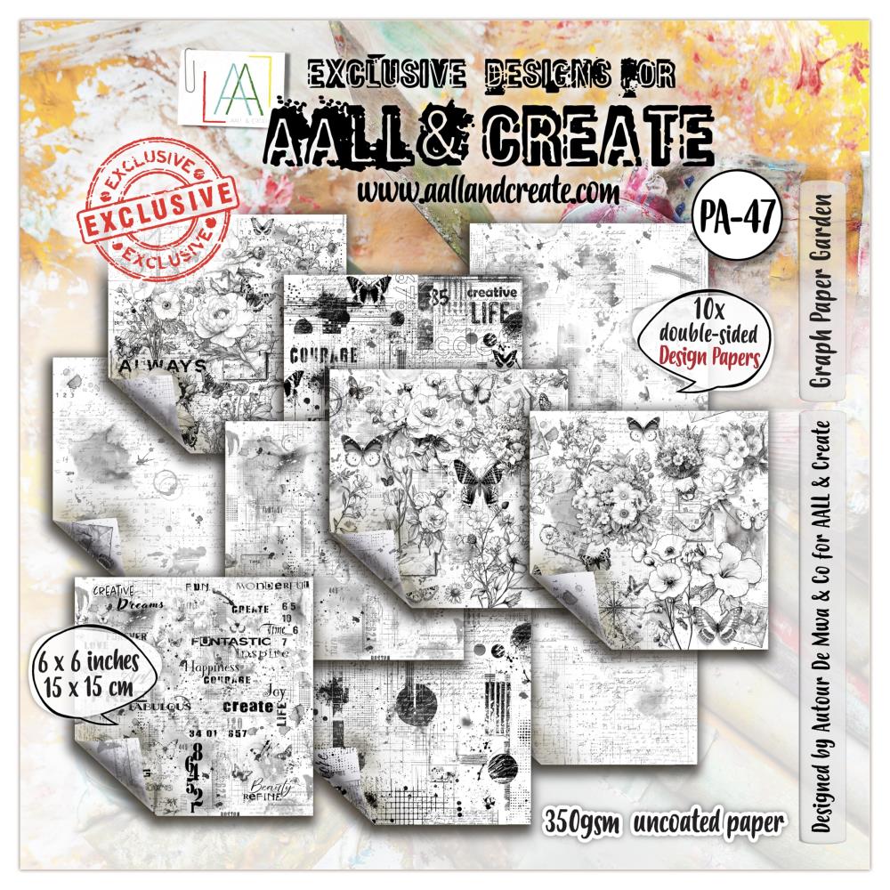 AALL & Create 6x6 D/S Design Papers 10Pc - Graph Paper Garden, PA-47