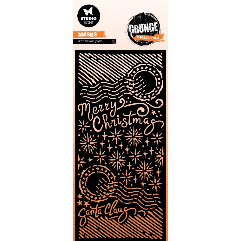 Studio Light Grunge 4x8 Mask/Stencil - Christmas Post, SL-GR-MASK351