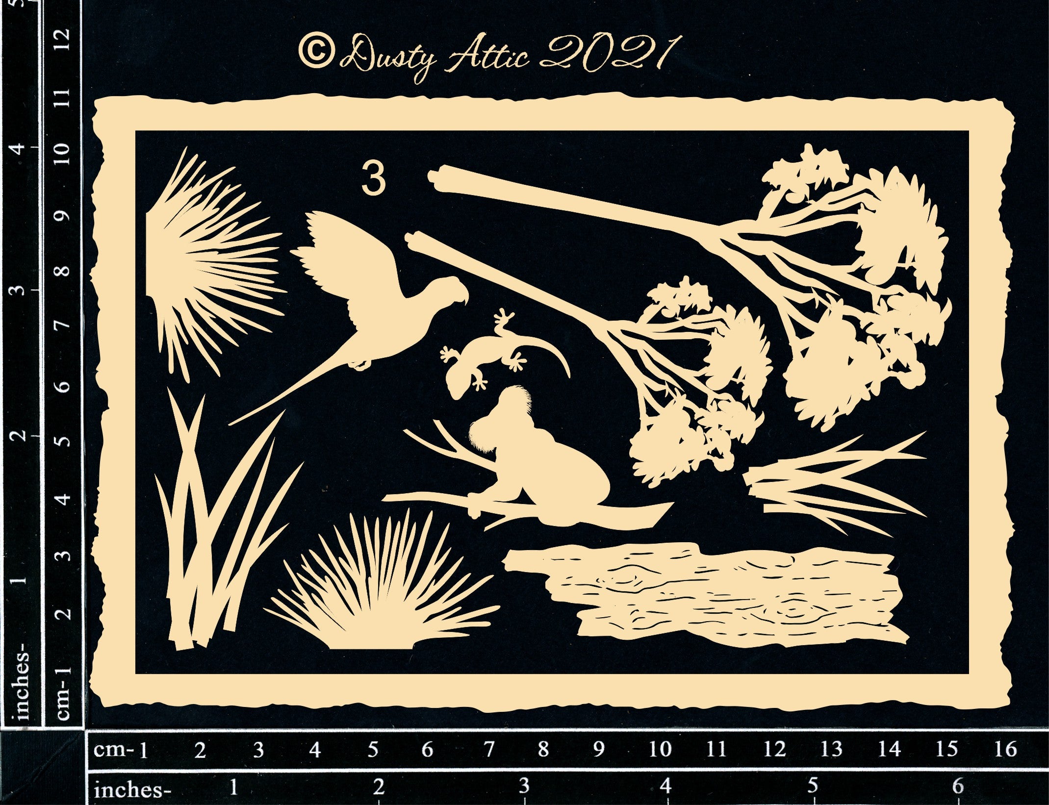 Dusty Attic Chipboard 5x7 - Creative Frames #3 - Aussie, DA3232